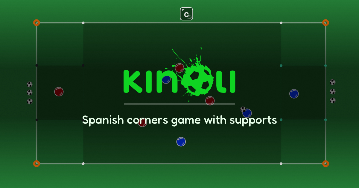 Spanish corners game with supports